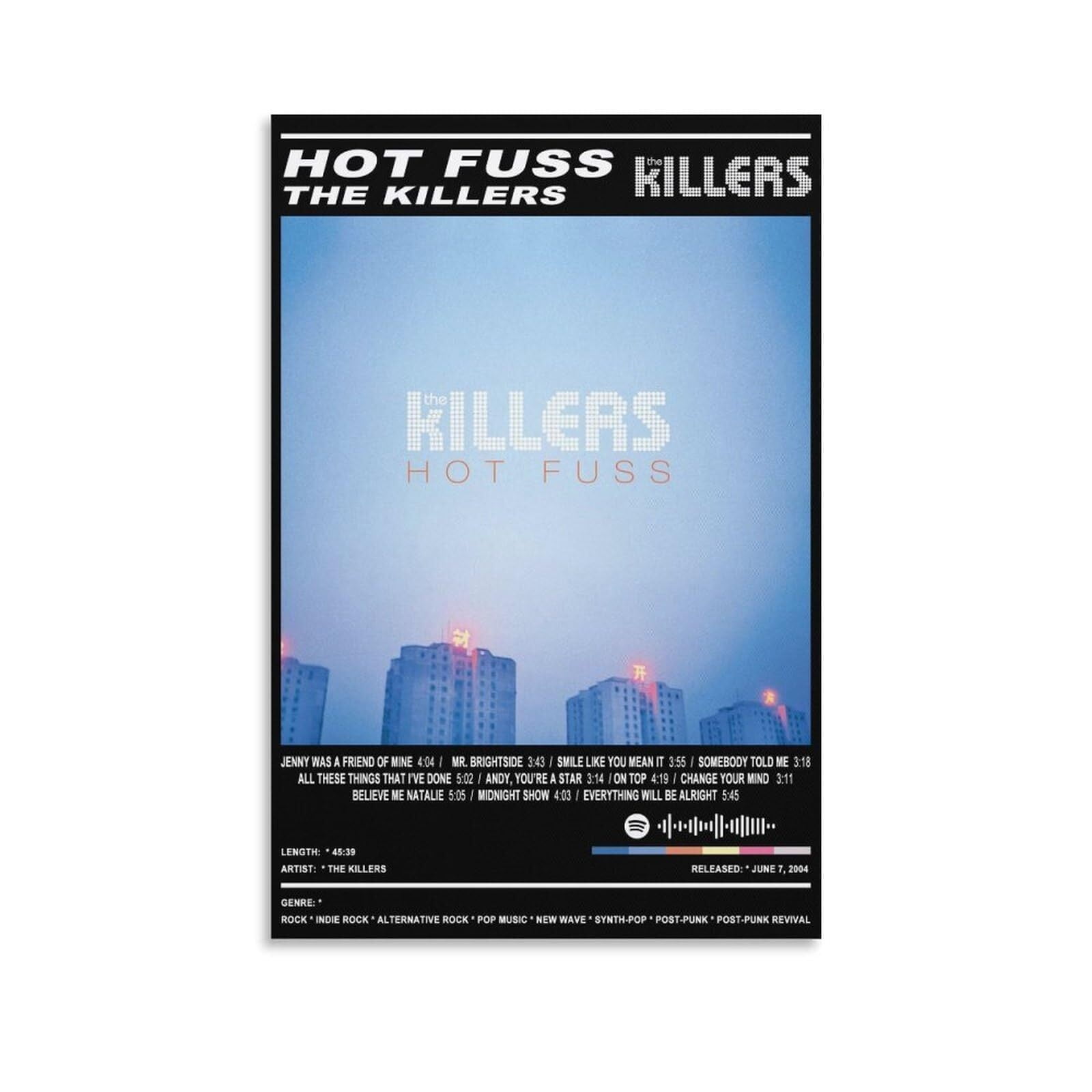 The Killers Posters Hot Fuss Music Album Cover Canvas Poster Bedroom ...