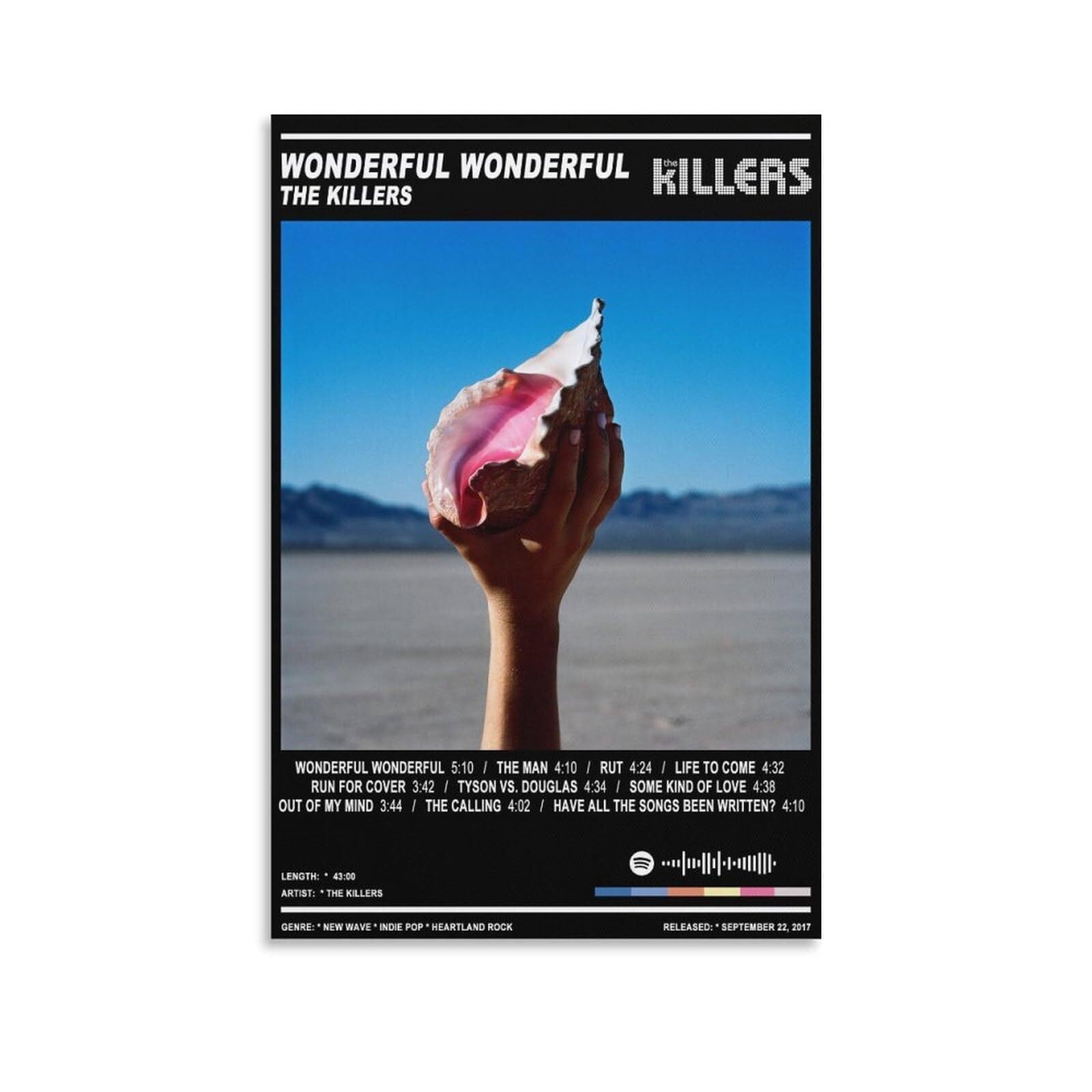 The Killers Posters Wonderful Wonderful Music Song Album Cover Canvas ...