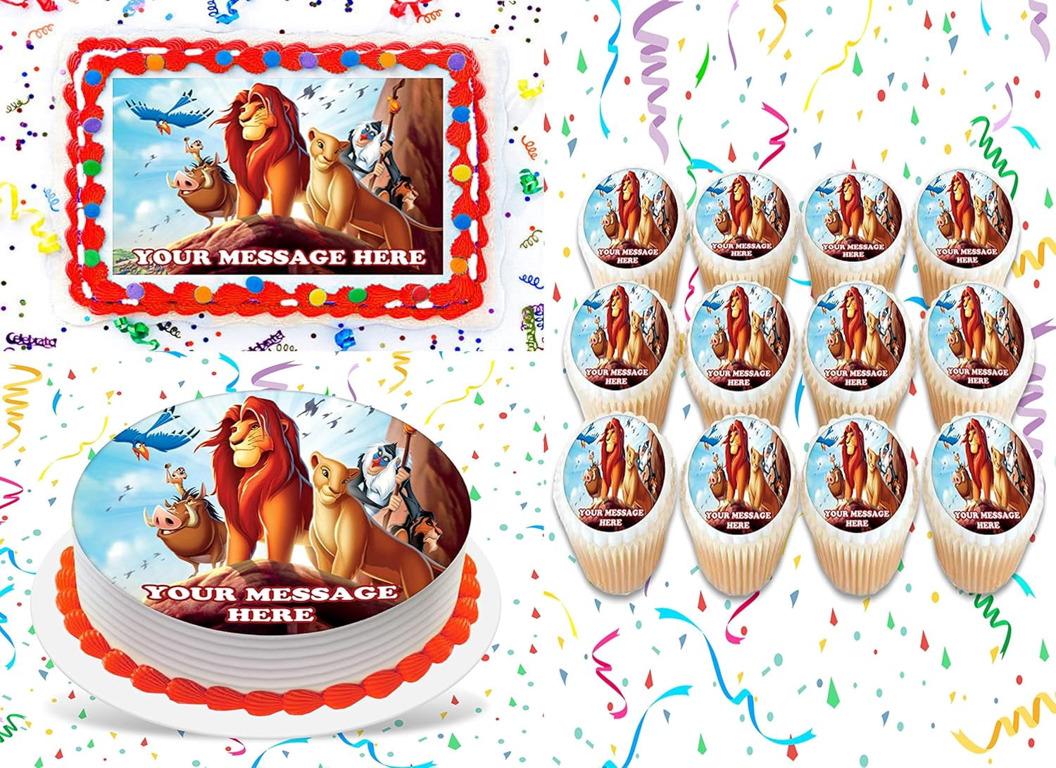 The King Cake Topper Edible Image Cupcakes Frosting Sugar Sheet (8 ...