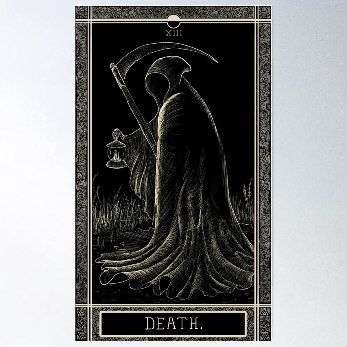 The Kinner Tarot Deck Tarot Card: Death Poster Wall Art, Modern Wall ...