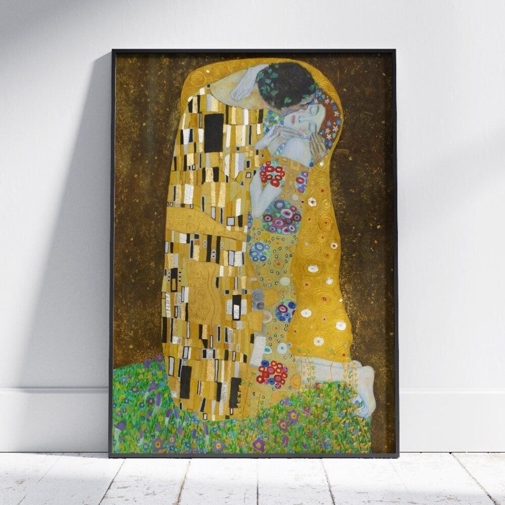 The Kiss By Gustav Klimt Painting, Art Reproduction, Vintage Wall Art ...