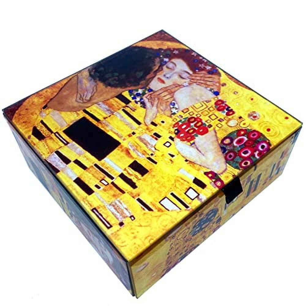 The Kiss Glass Keepsake Box, Velvet Lined Organizer Trinket Lidded Box ...