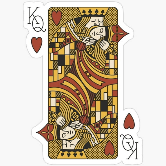 The Kiss Playing Card Klimt White Sticker Phone Decal Water Bottle ...