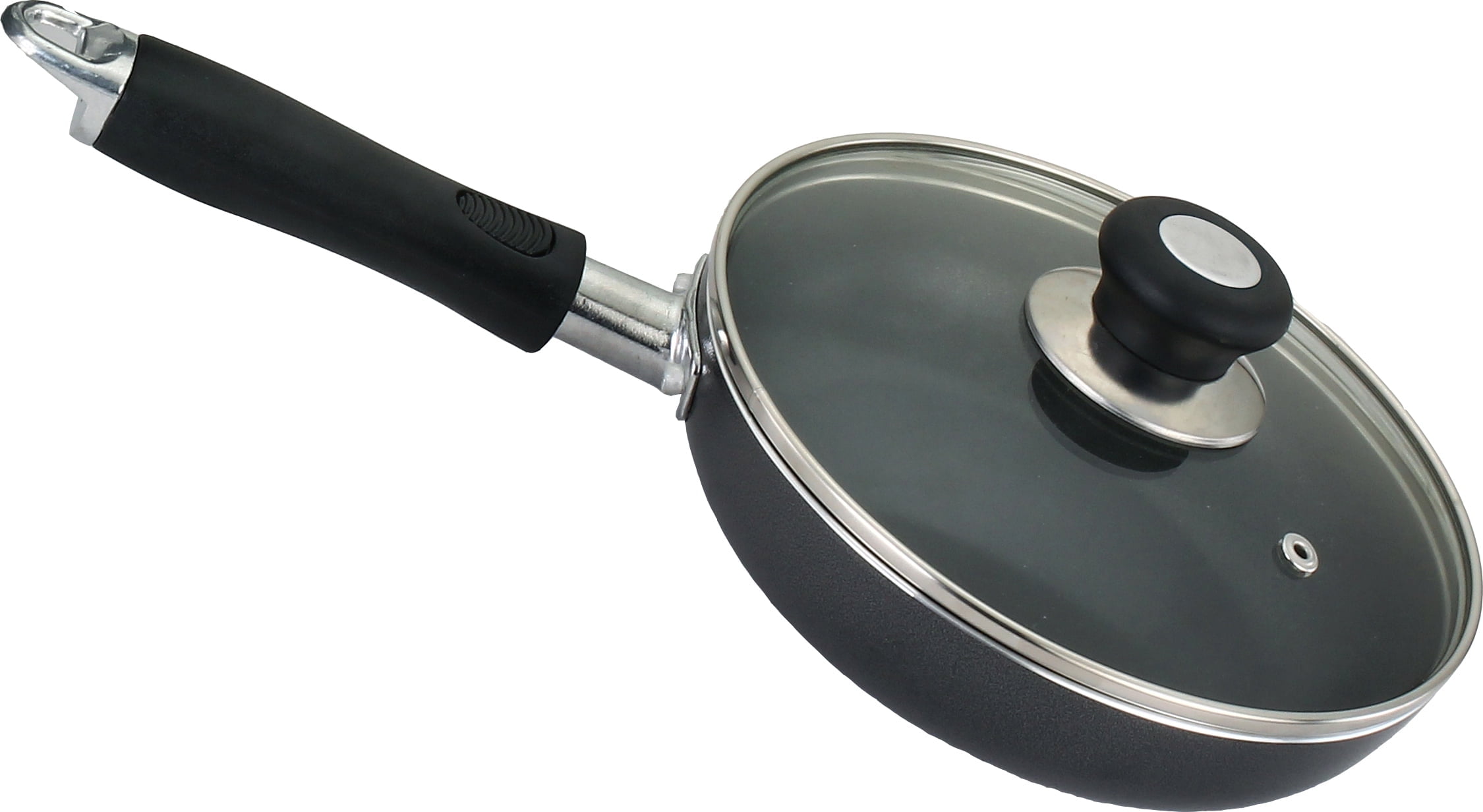 Kitchen Sense Easy Clean Non-Stick Induction Fry Pan with Glass Lid ...