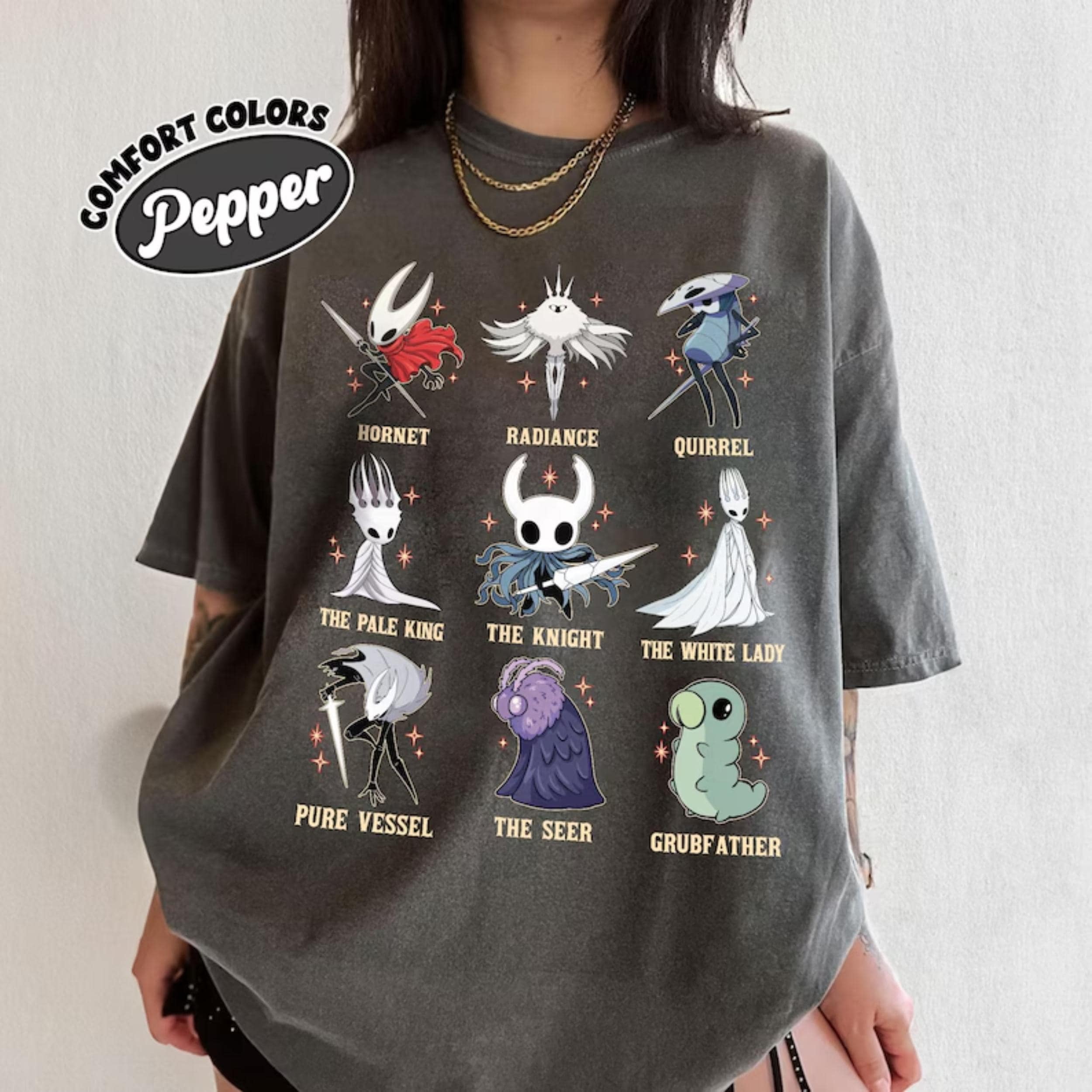 The Knight Game Comfort Color Shirt, Silksong Hornet Graphic Tee, Indie ...