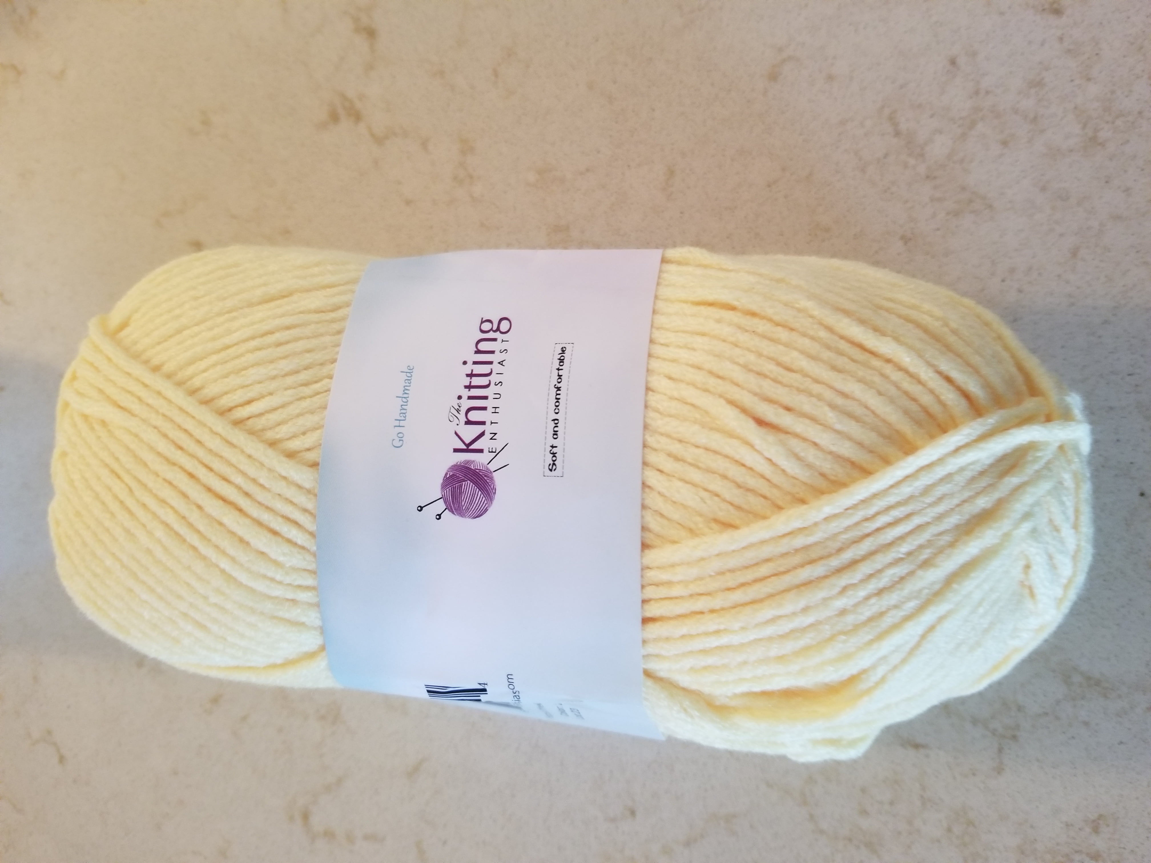 The Knitting Enthusiast Worsted Weight Yarn - Yellow - Walmart.com