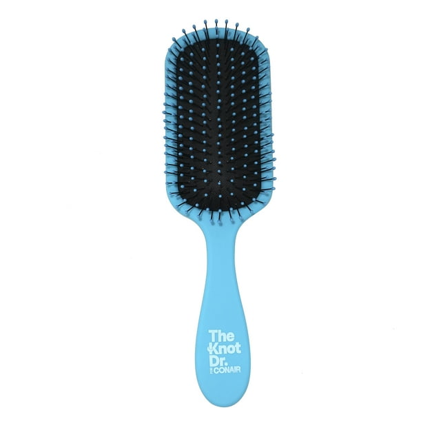 Conair Pro Brite Blue Knot Dr. Detangle Hairbrush for Wet and Dry Hair ...