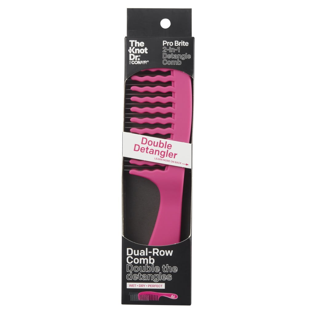 The Knot Dr. for Conair Double Detangler All Purpose Comb with ...