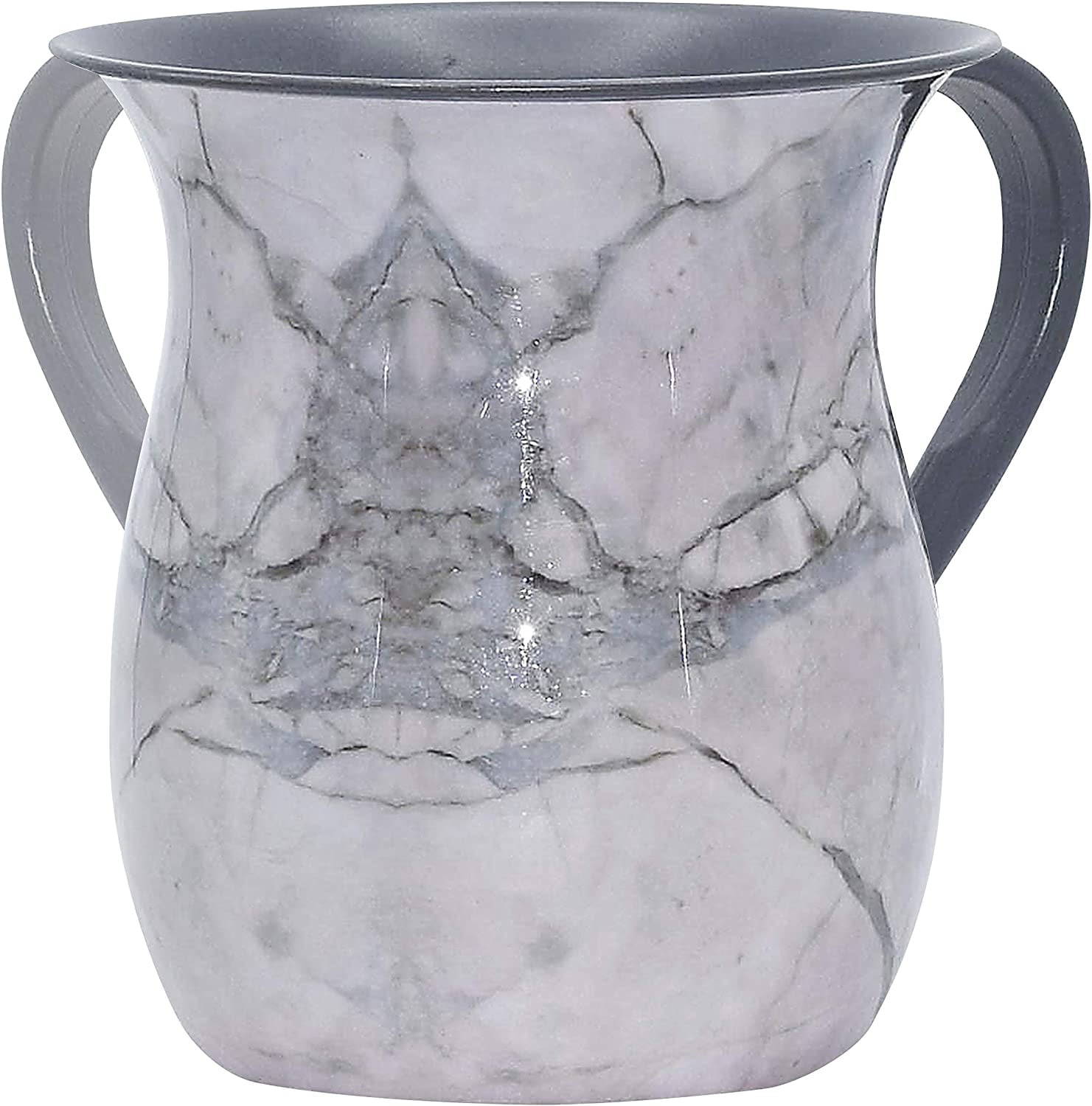 The Kosher Cook, 32 Oz White Marble Look Netilat Yadayim Cup - for ...
