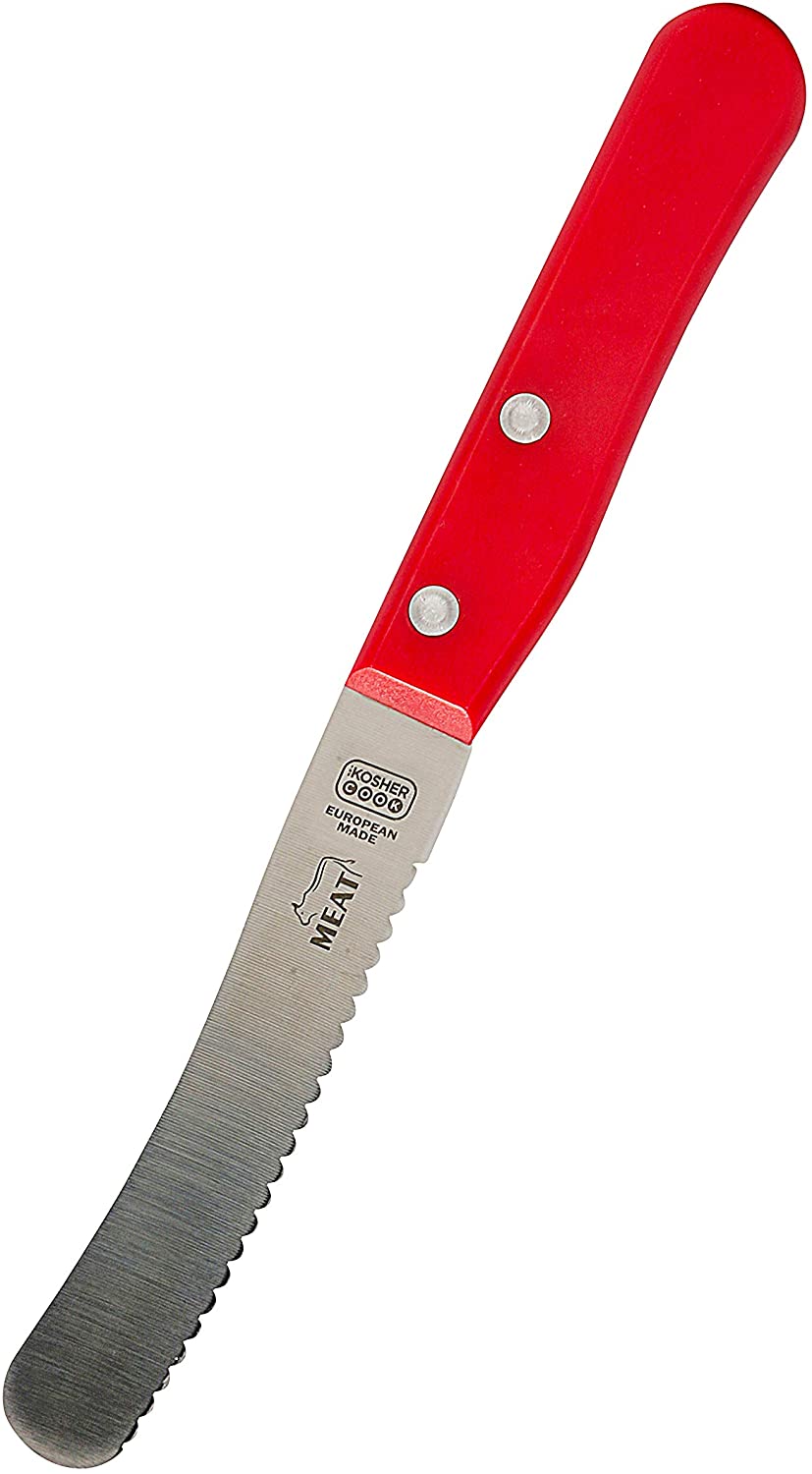 The Kosher Cook, 4.5 Inch German Stainless Steel Butter Knives - Red ...