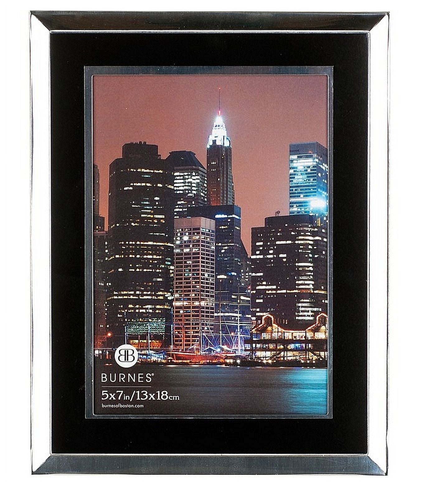 The LUXE Chrome Black Inset frame by Burnes - 5x7 - Walmart.com