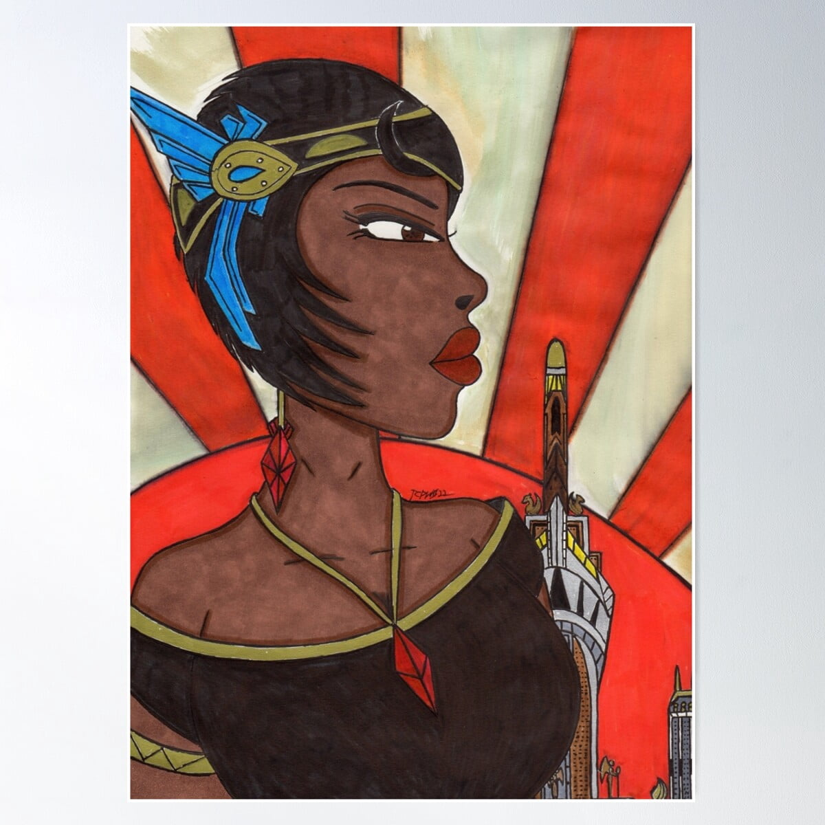 The Lady Of The Rising Sun Poster Wall Art, Modern Wall Decor For ...