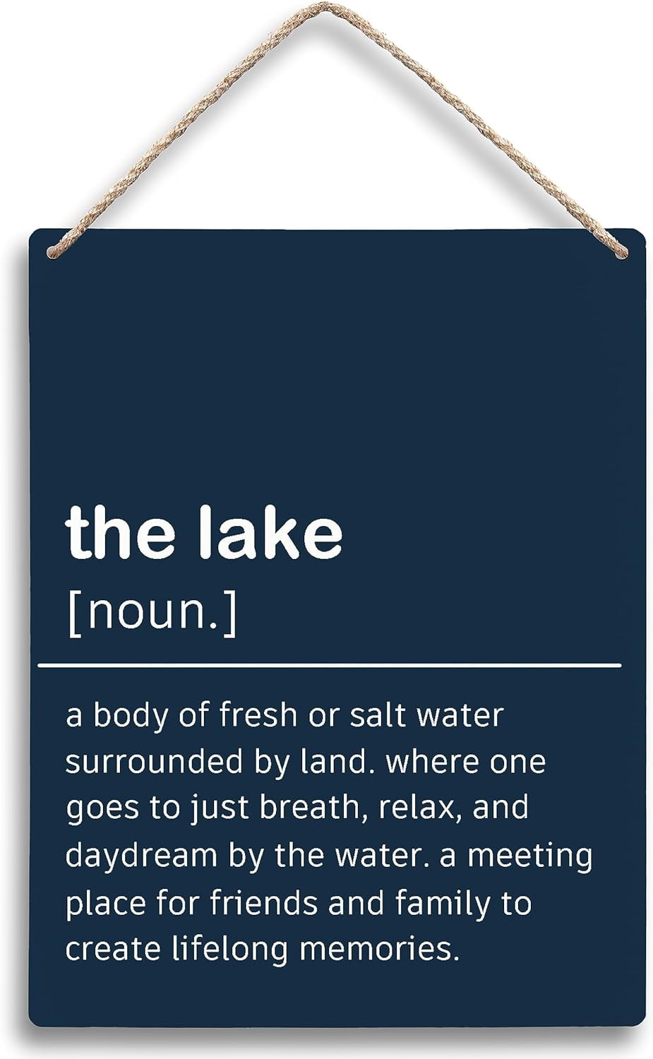 The Lake Definition Wooden Signs 8X10, Lake Wall Decor, Lake Signs ...