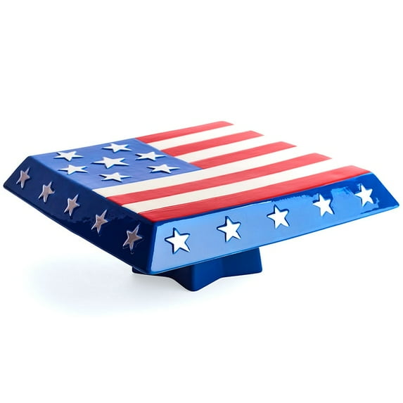 The Lakeside Collection, 2-in-1 Serving Tray, Patriotic, 10 in square ...