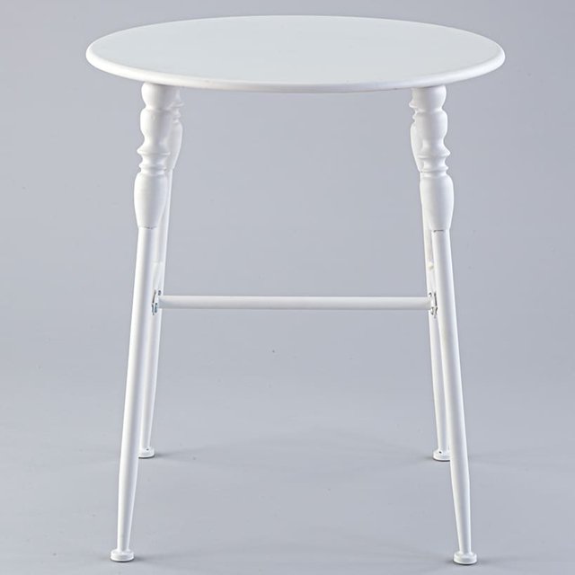 The Lakeside Collection 24" Round Dining Table, White - Walmart ...