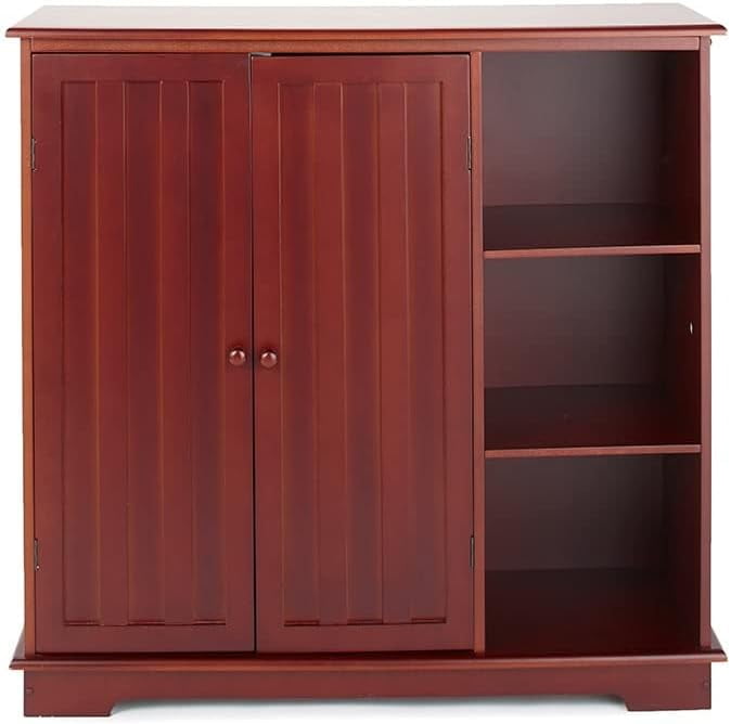 The Lakeside Collection Beadboard Storage Unit Walnut - Walmart.com