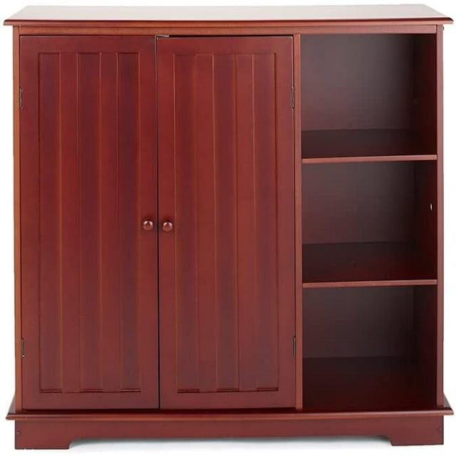 The Lakeside Collection Beadboard Storage Unit Walnut - Walmart.com