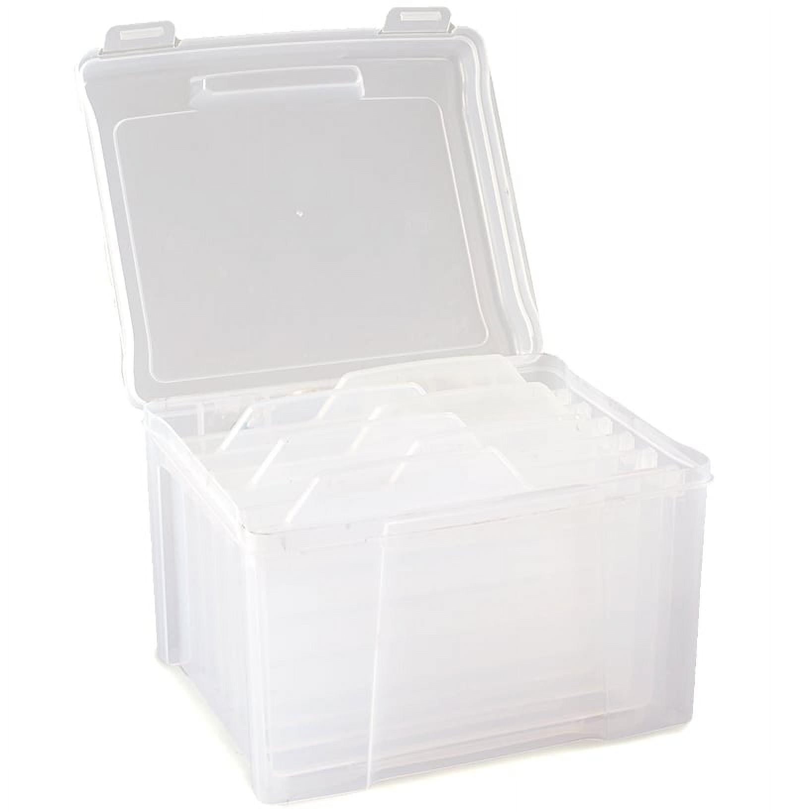 The Lakeside Collection Clear Plastic File Organizer with 6 Dividers ...