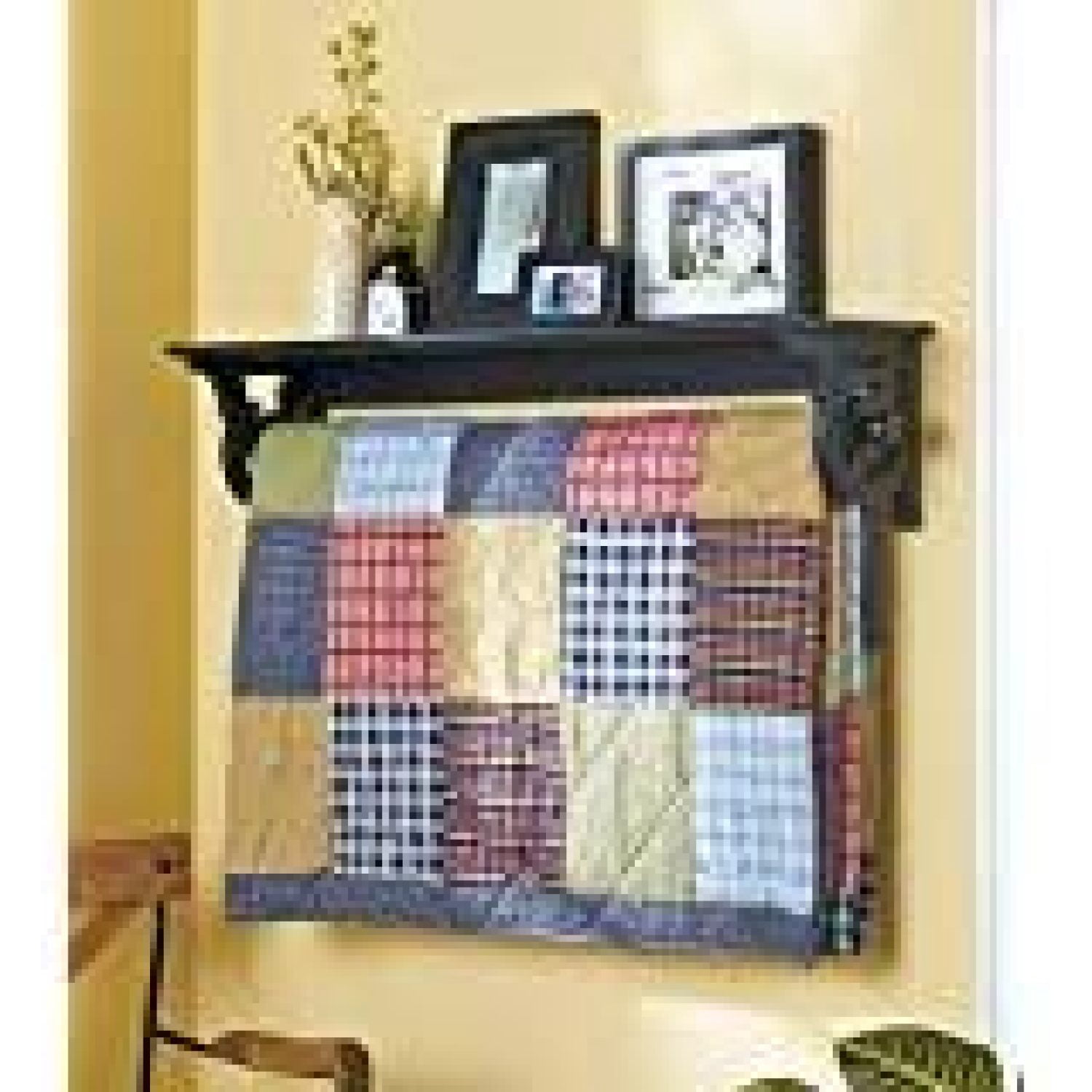 The Lakeside Collection Deluxe Quilt Rack with Shelf - Black - Walmart.com
