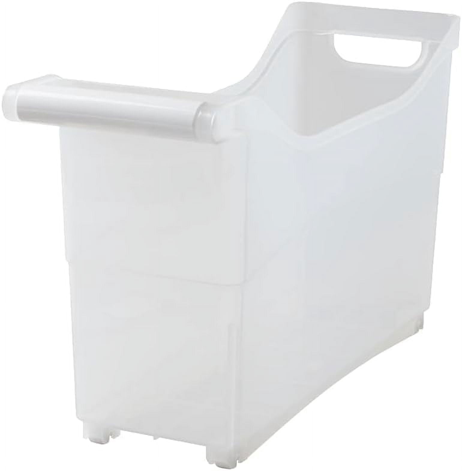 The Lakeside Collection Plastic Storage Bin with White Handle and ...