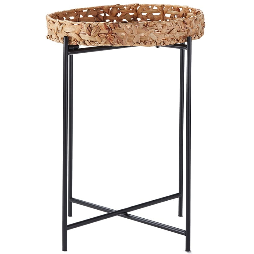 Seagrass Side Table - Versatile Round Tray for Indoor and Outdoor Patio ...
