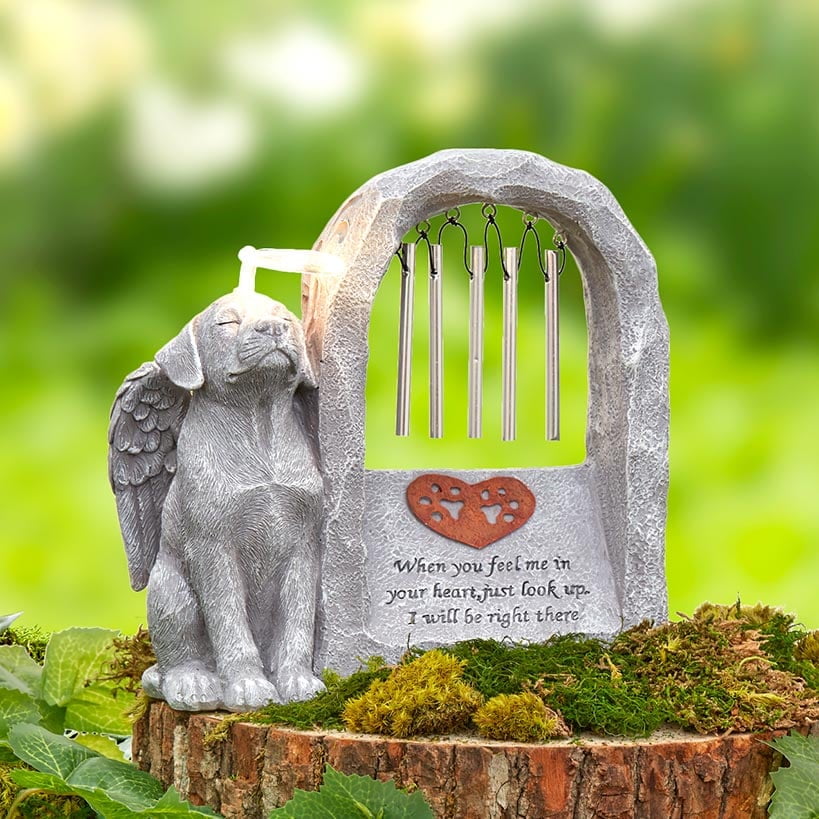 The Lakeside Collection Solar Pet Memorial Statues - Cat 9 inch Garden ...