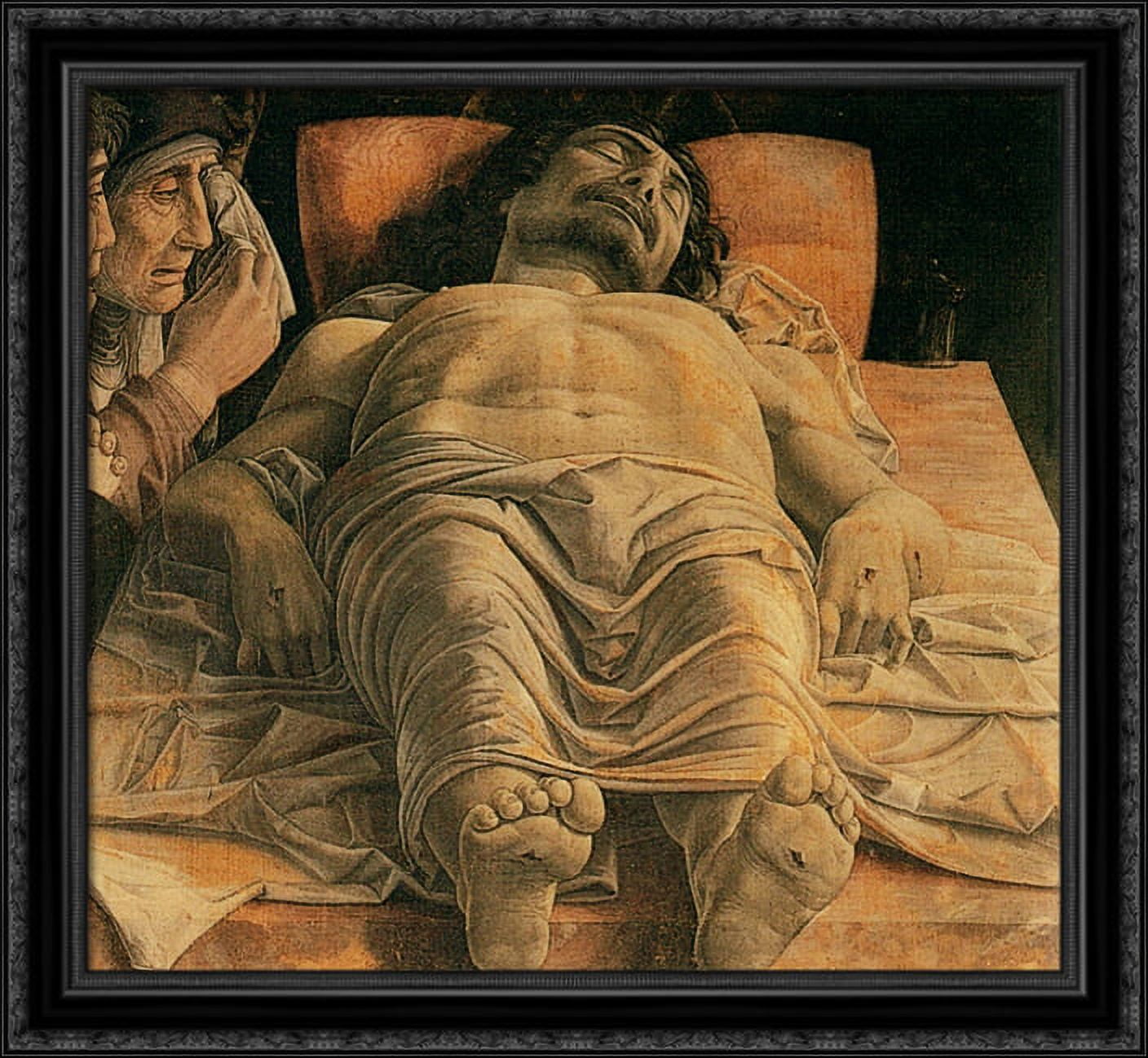 The Lamentation over the Dead Christ 32x28 Large Black Ornate Wood Framed Canvas Art by Andrea ...