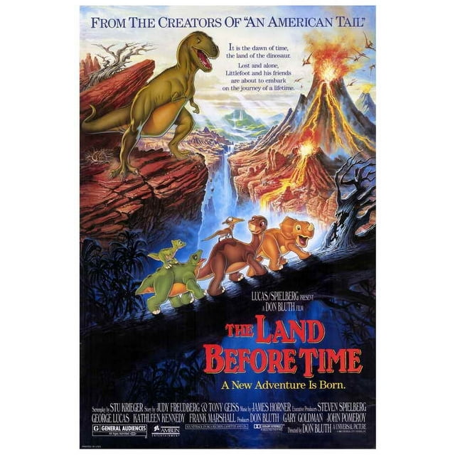 The Land Before Time - movie POSTER (Style A) (27" x 40") (1988 ...