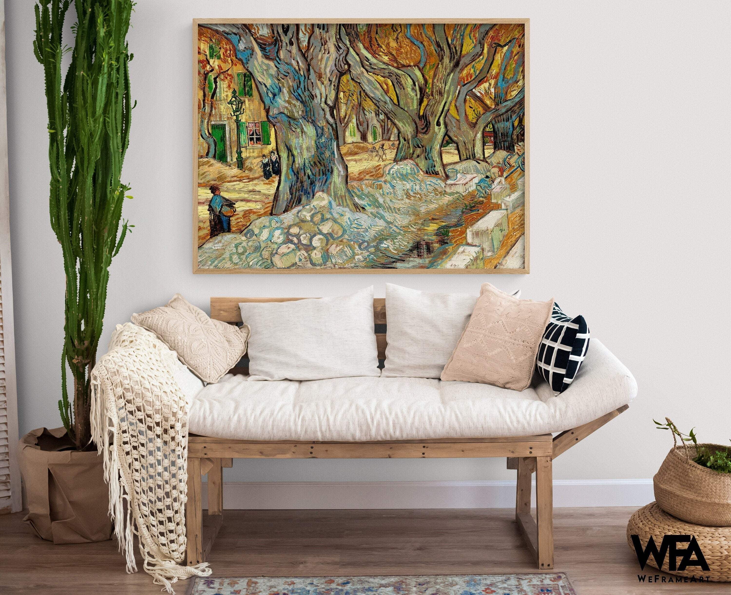 The Large Plane Trees by Vincent Van Gogh, The Road Menders Oil ...