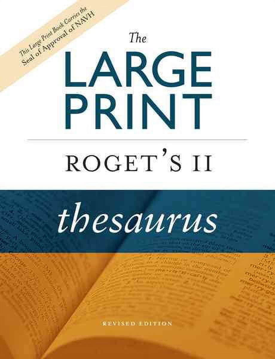 The Large Print Roget's II Thesaurus (Hardcover) - Walmart.com