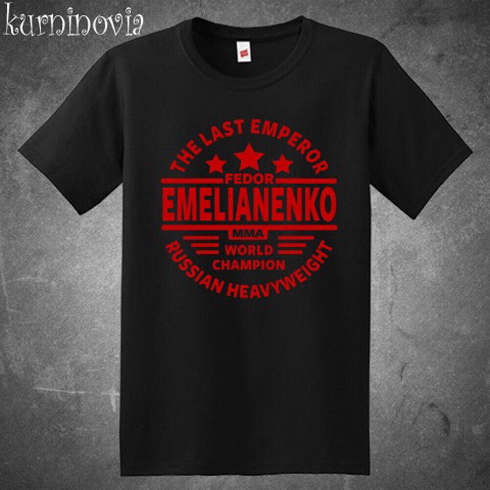 The Last Emperor Fedor Emelianenko MMA Legend Men's Black T-Shirt Size ...