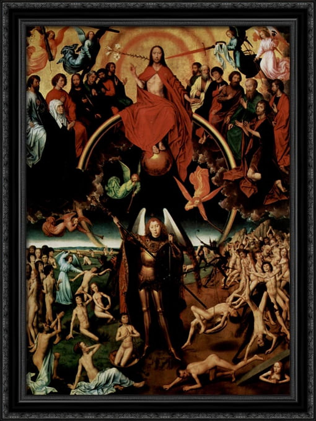 The Last Judgment, triptych, central panel Maiestas Domini with ...