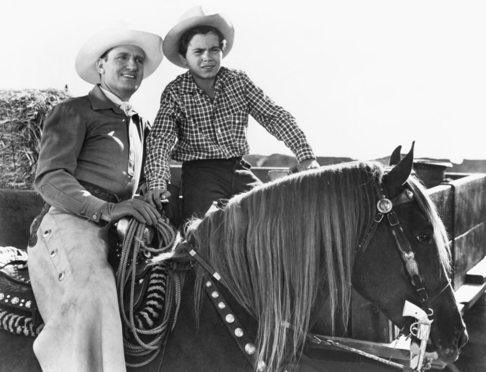 The Last Round-Up From Left Gene Autry Robert Blake (Billed As Bobby ...