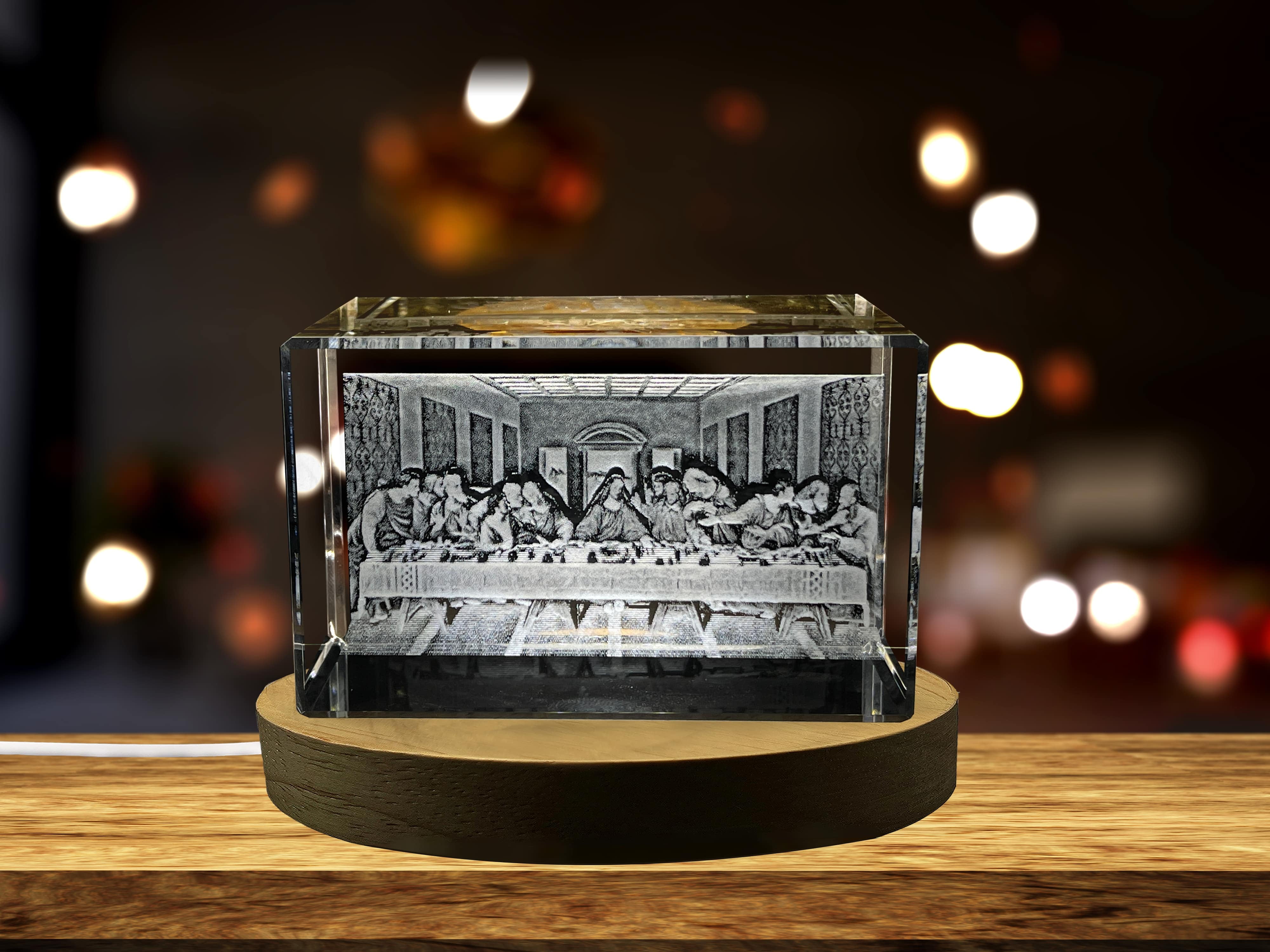 The Last Supper 3D Engraved Crystal Decor - Walmart.com