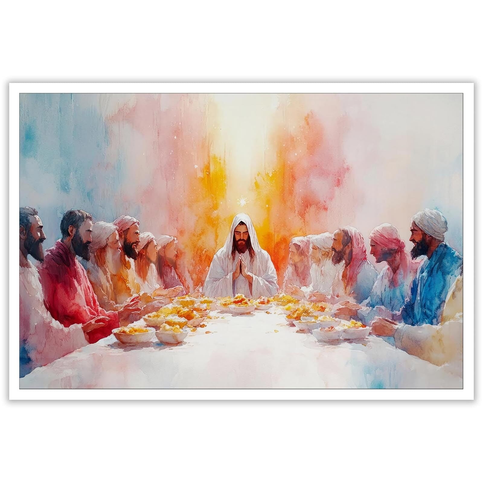 The Last Supper Digital Print Modern Christian Art for Dining Room ...