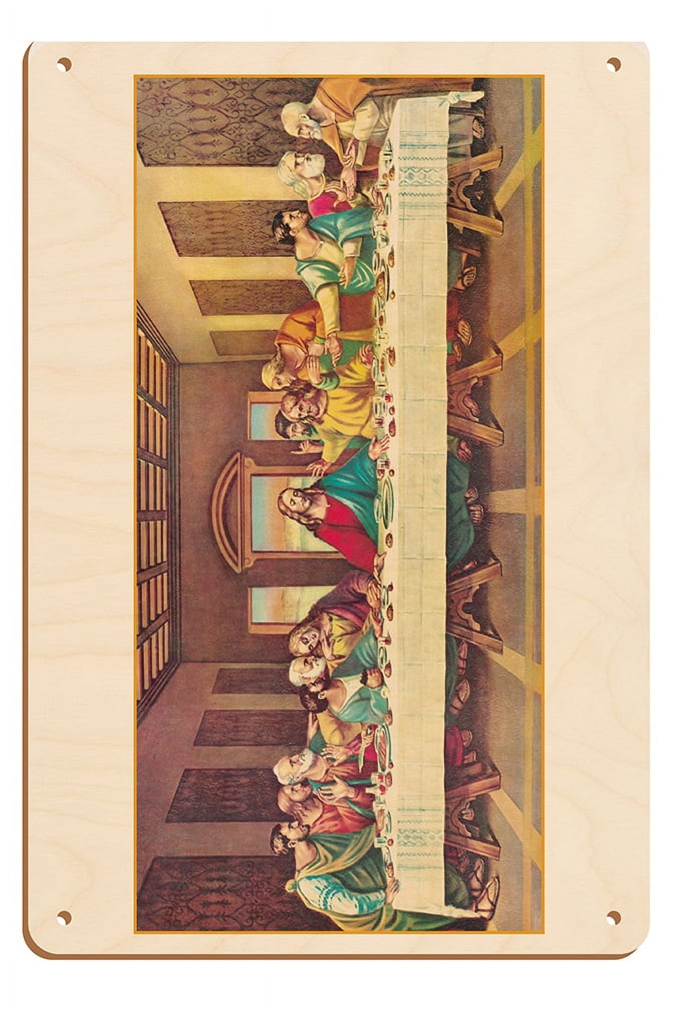 The Last Supper - Jesus and the Twelve Apostles - Vintage Religious Art ...