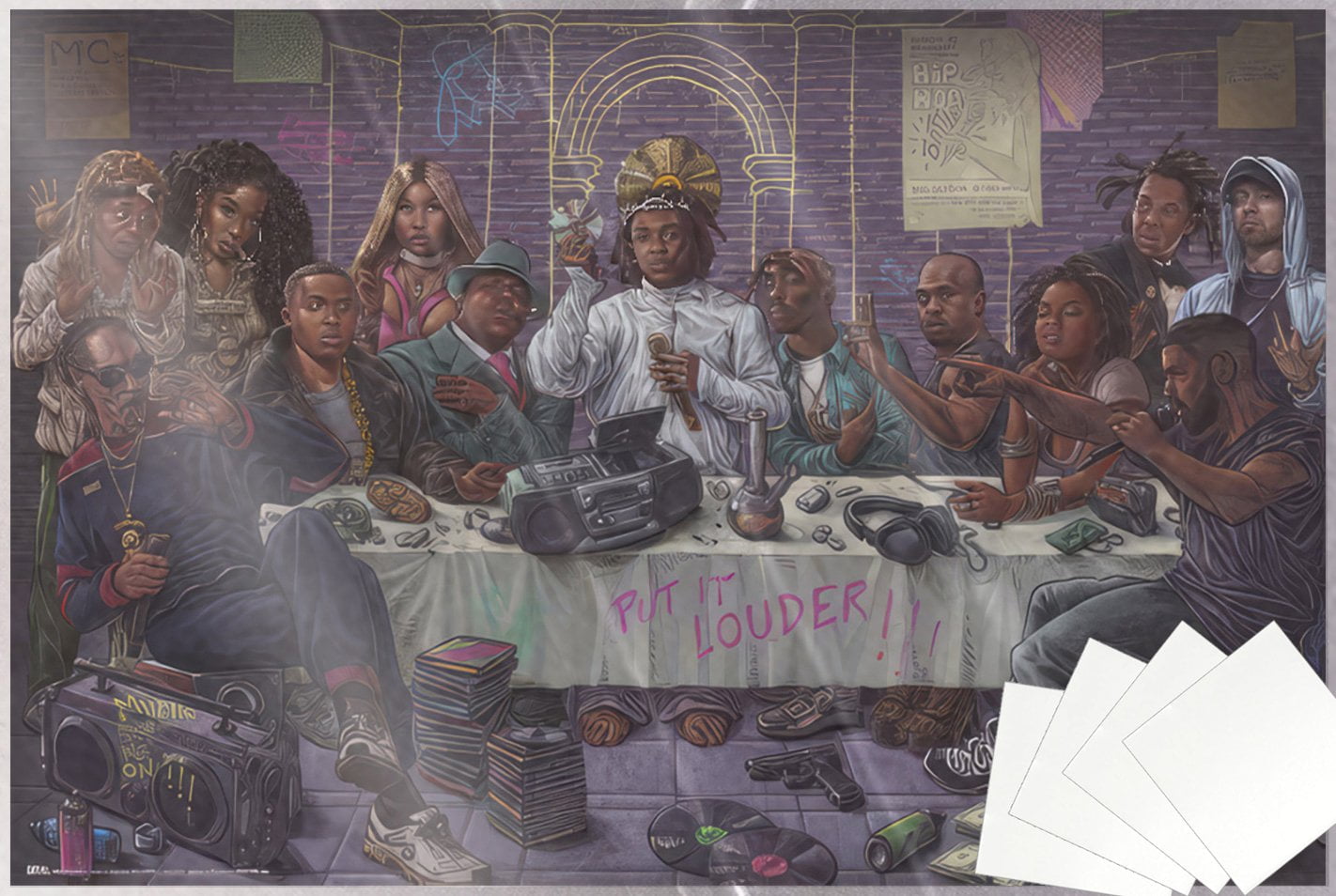 The Last Supper Of Hip Hop - Music Poster (Caricature Of Famous Rappers ...