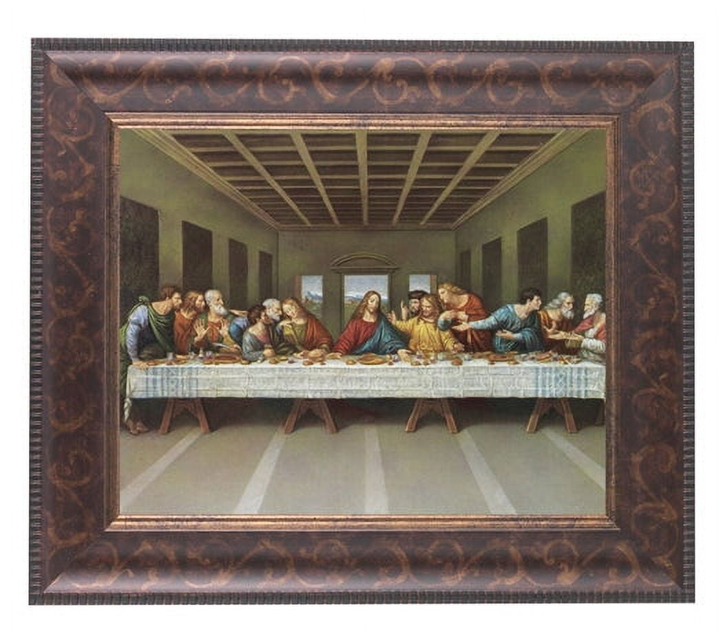 The Last Supper Picture Framed Wall Art Decor Large, Antique Gold and ...