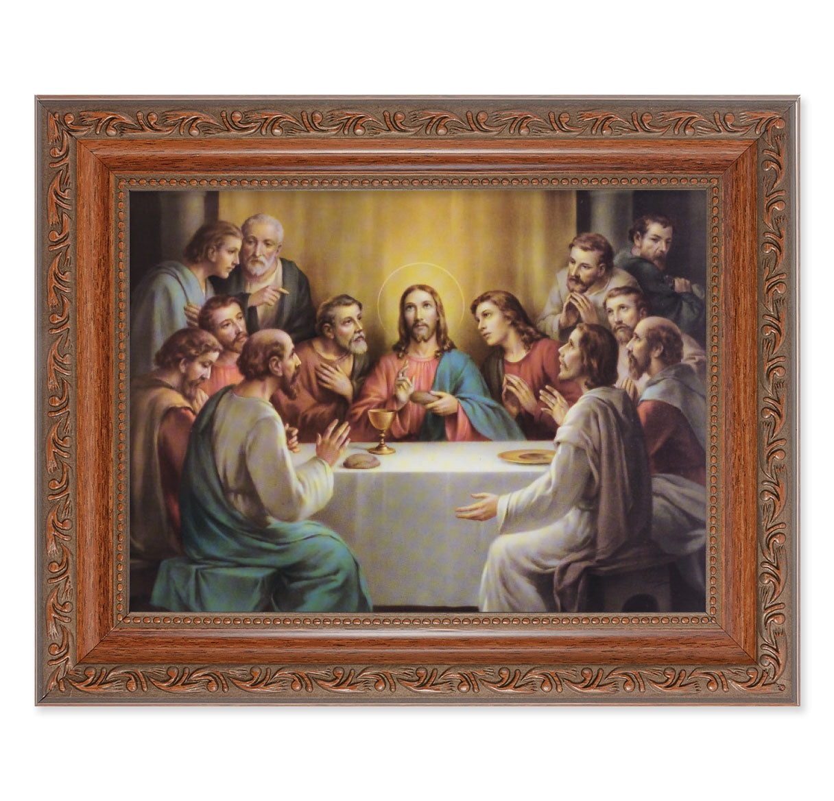 The Last Supper Picture Framed Wall Art Decor Medium, Antiqued Dark ...