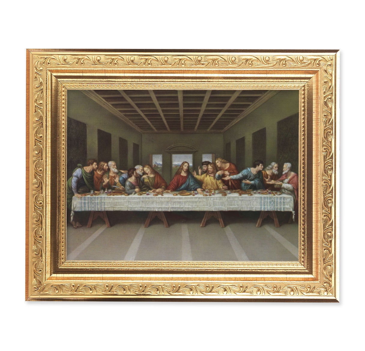 The Last Supper Picture Framed Wall Art Decor Medium, Gold-Leaf Antique ...