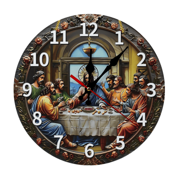 "The Last Supper" Theme Design Flat Silent Wall Clock, Suitable for ...