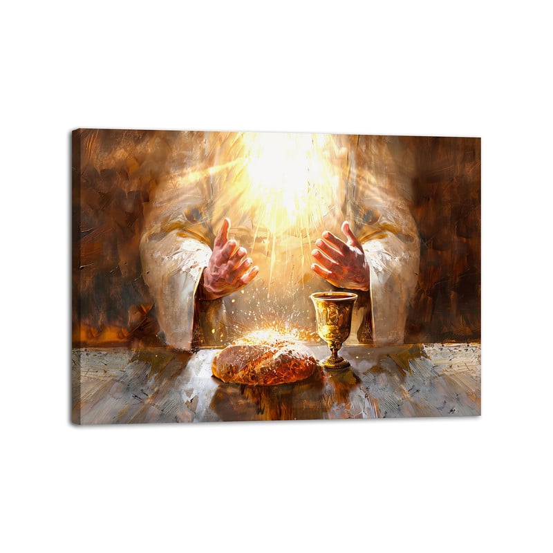 The Last Supper Wall Art Abstract Jesus Eucharist Wall Decor Spiritual ...