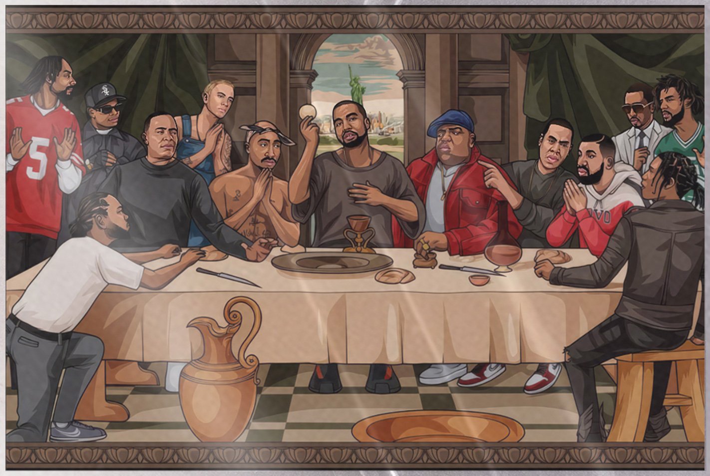 The Last Supper of HipHop - Music Poster (Tupac Shakur, Dr. Dre, Snoop ...