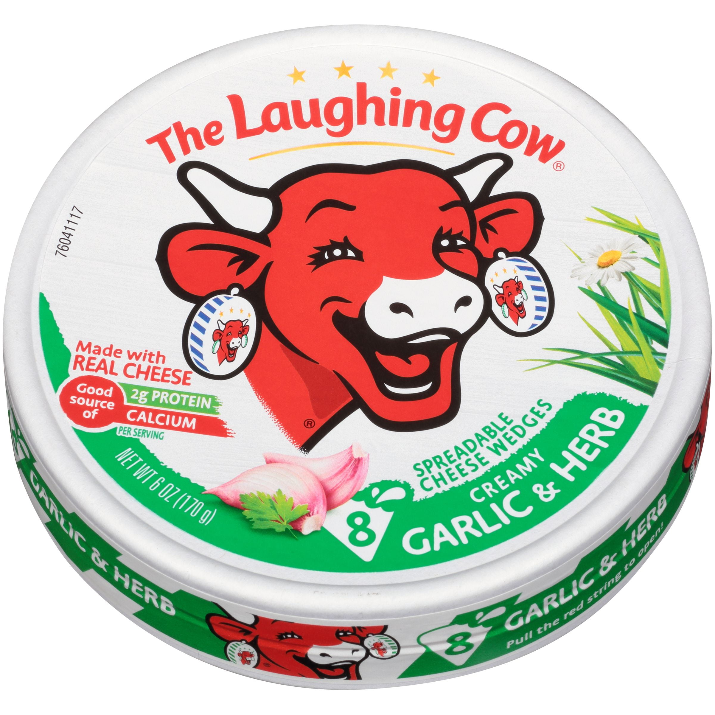 The Laughing Cow Garlic And Herb Spreadable Cheese Wedge 6oz
