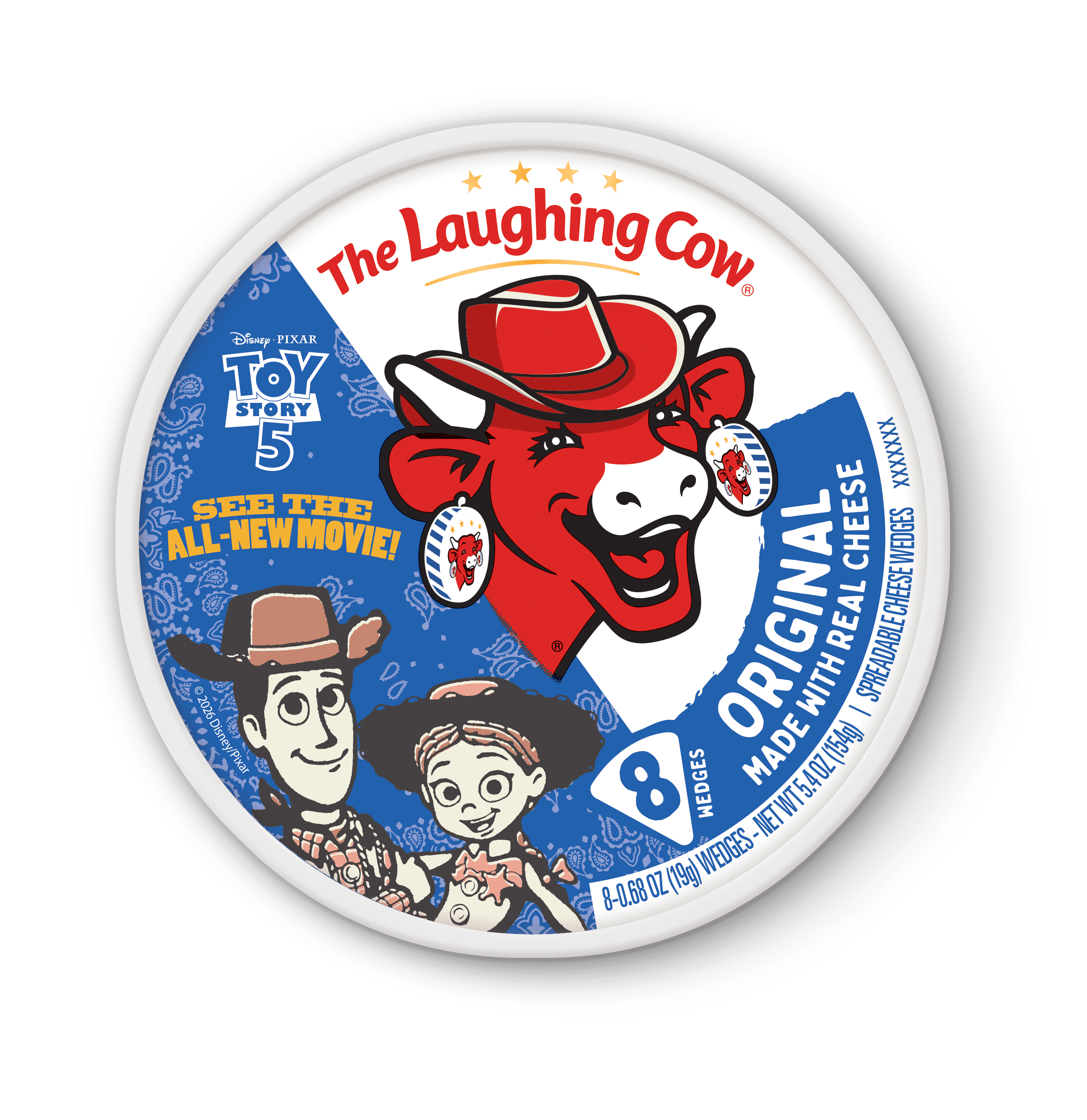 The Laughing Cow Spreadable Swiss Cheese Wedge 5.4 oz with 8 Portion ...