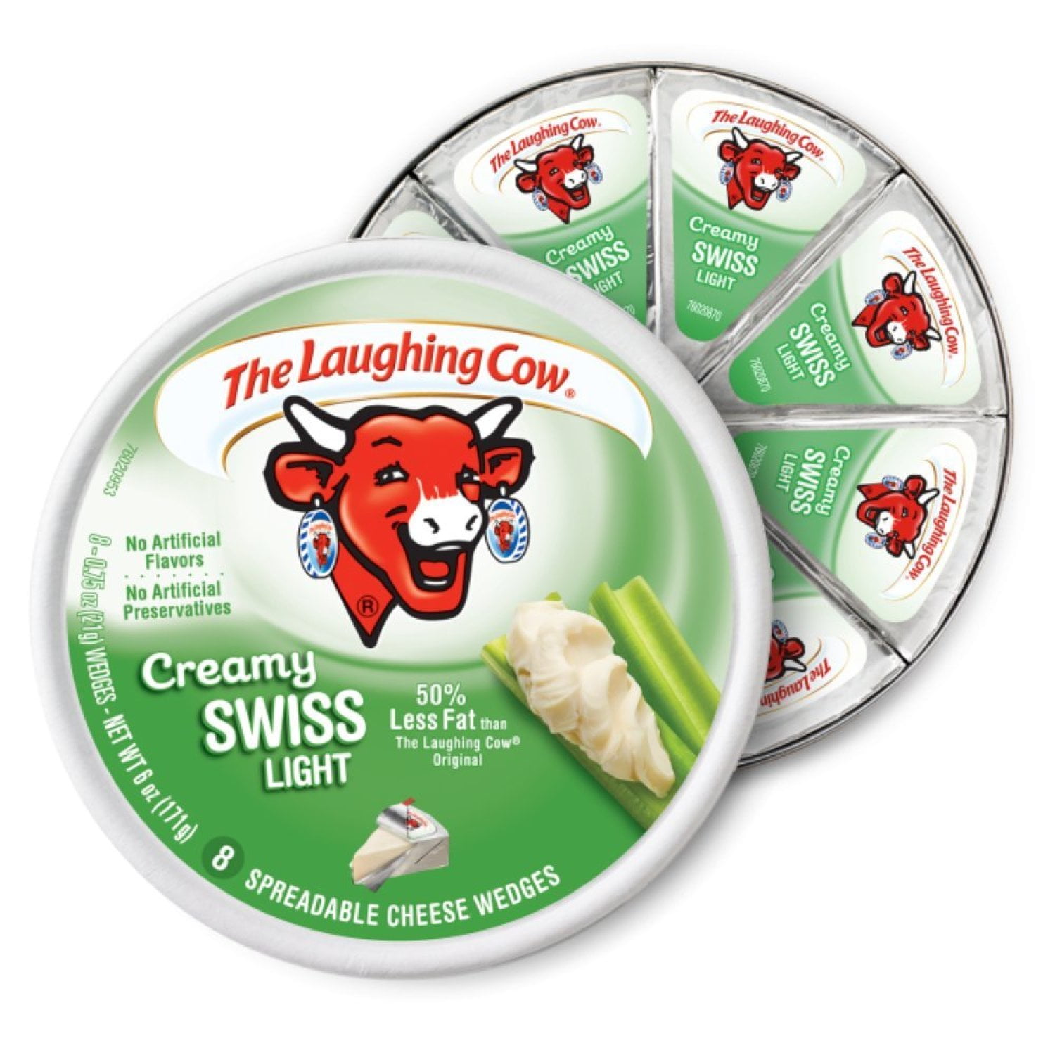 The Laughing Cow, Spreadable Cheese Wedges, 6oz Round (Pack of 4 ...