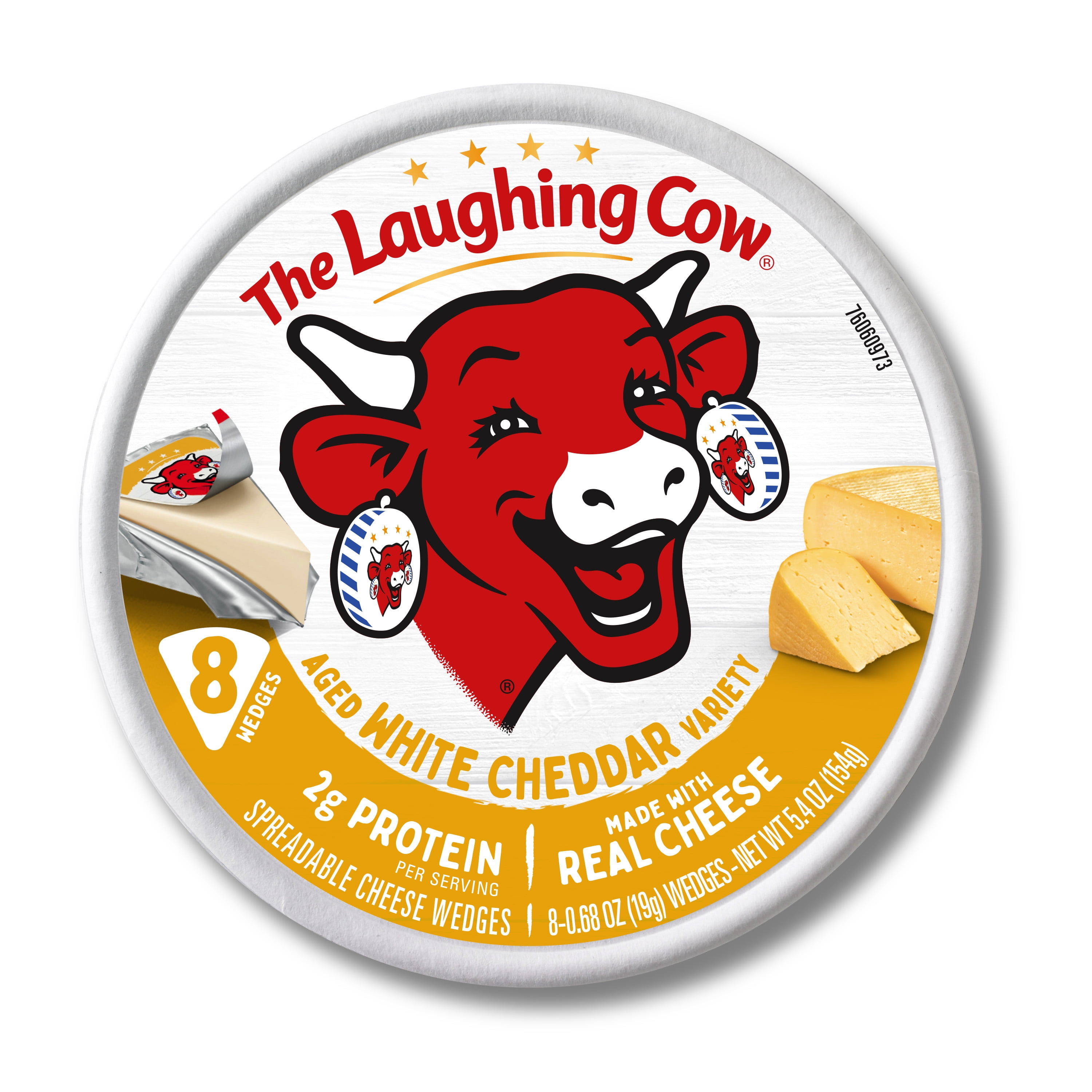 The Laughing Cow® Creamy White Cheddar Variety Spreadable Cheese Wedges ...