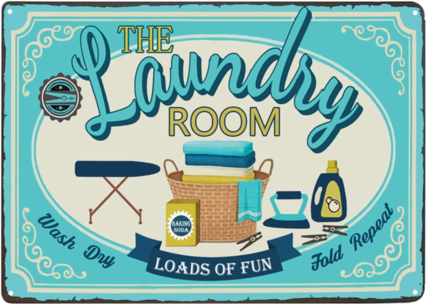 The Laundry Room Loads of Fun Vintage Farmhouse Laundry Room Sign ...