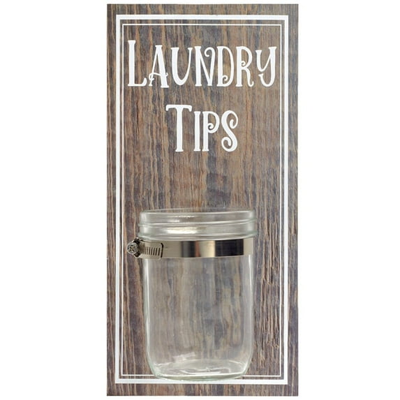 Lakeside, Laundry Room Decor, Tip Jar Wooden Sign, Rustic Safety Pins ...
