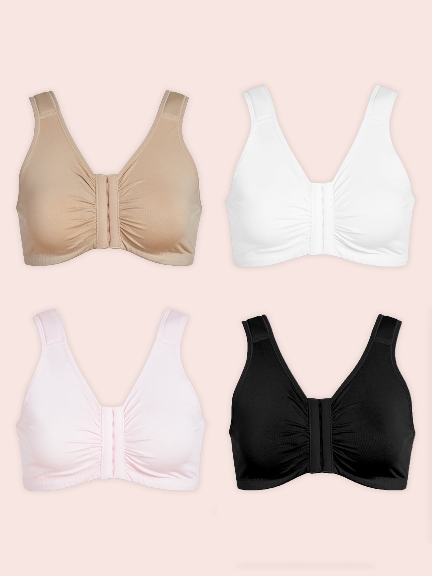 The Laurel – Seamless Comfort Front-Closure Bra 2-Pack - Walmart.com